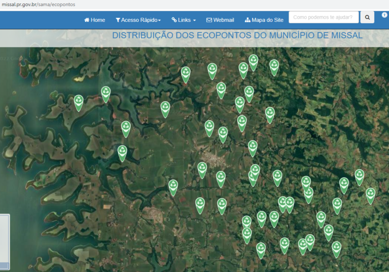 Missal disponibiliza Mapa interativo dos locais com Ecopontos - Cidades - Jornal Mensageiro